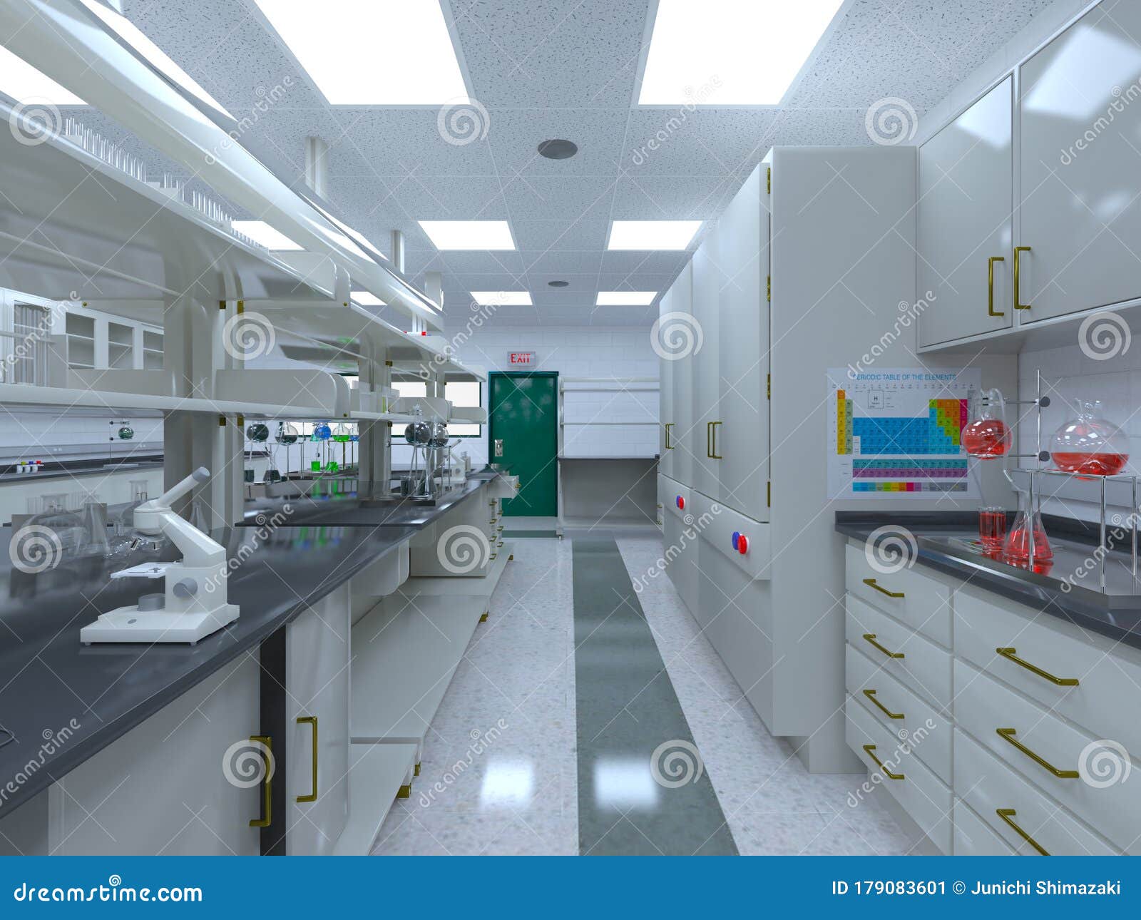 3D Rendering of Science Room Stock Illustration - Illustration of room ...