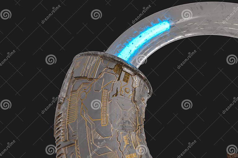 3d Rendering, Scientific Mechanical Ring in the Outer Space Stock ...