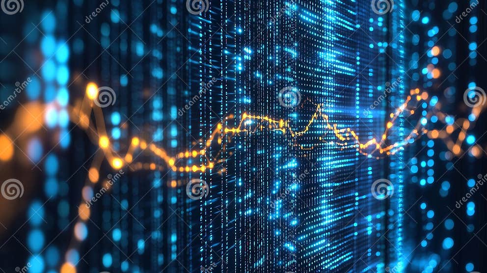 3D Rendering of a Scientific Technology Data Binary Code Matrix Conveying the Connectivity ...