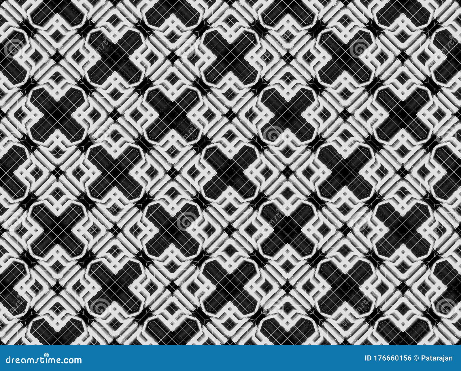 3d Rendering. Seamless Chinese Oriental Style Design of Modern Square ...