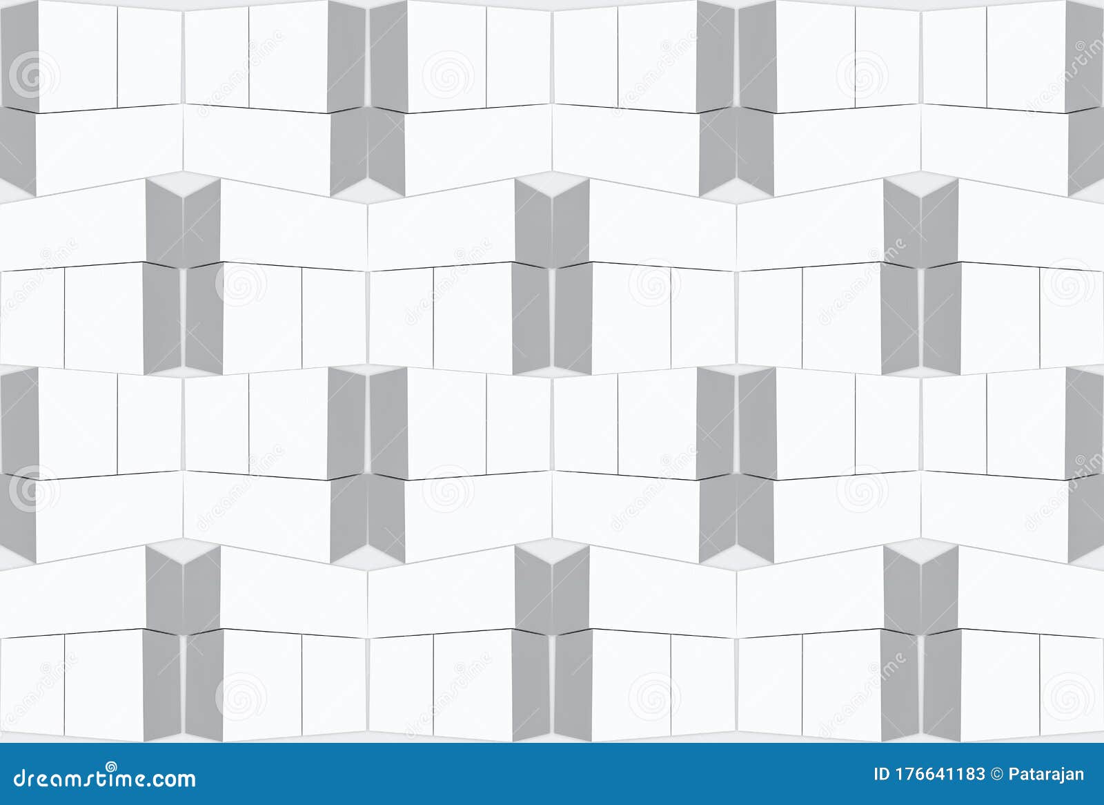 3d Rendering. Seamless Modern Flat Trapezoid Pattern Wall Background ...