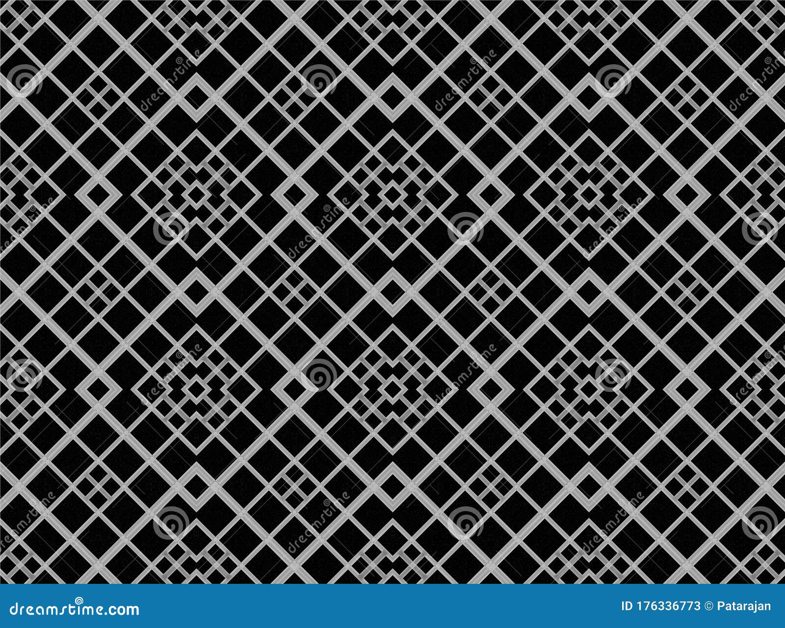 3d Rendering. Seamless Modern Square Grid Pattern Art In Chinese Style ...