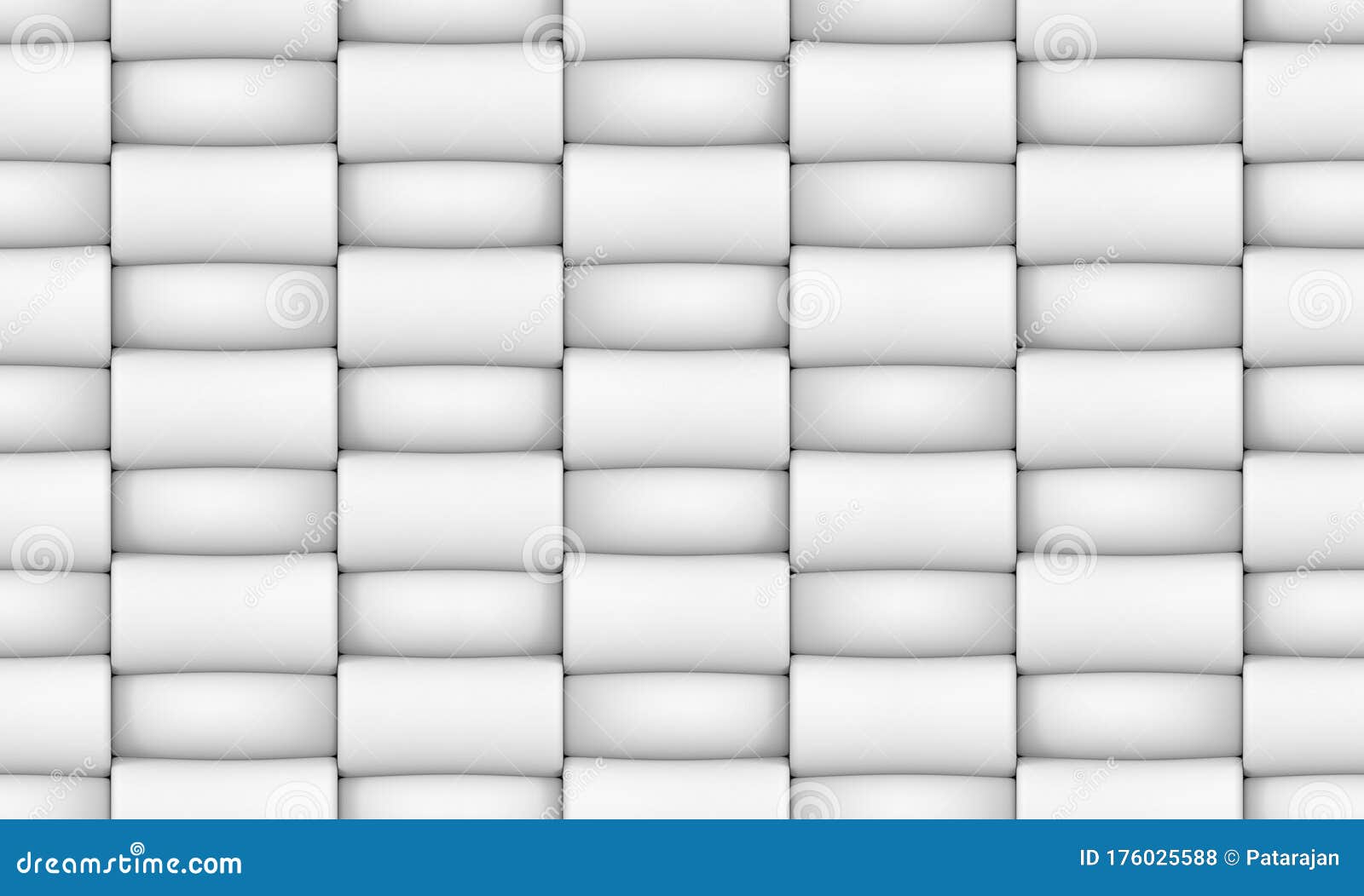 3d Rendering. Seamless Modern Weaving White Rectangular Shape Fabric ...