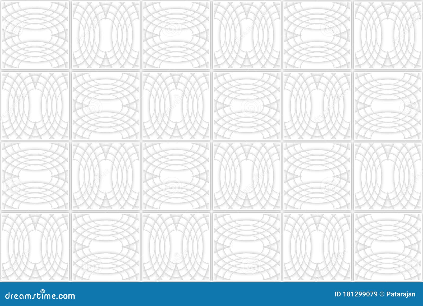 3d Rendering. Seamless Modern White Square Grid Pattern Design Ceramic ...