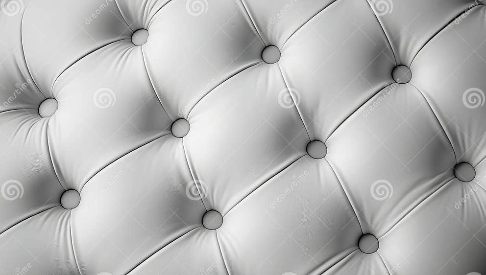 3D Rendering of Seamless Subtle White Diamond Tufted Upholstery Pattern ...