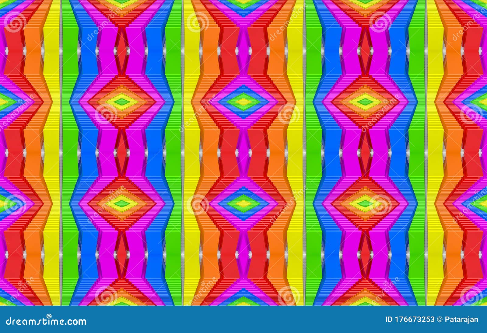 3d Rendering. Seamless Vintage Lgbt Rainbow Color Design Abstract Shape ... 3d Rendering. Seamless Vintage Lgbt Rainbow Color Design Abstract Shape ...