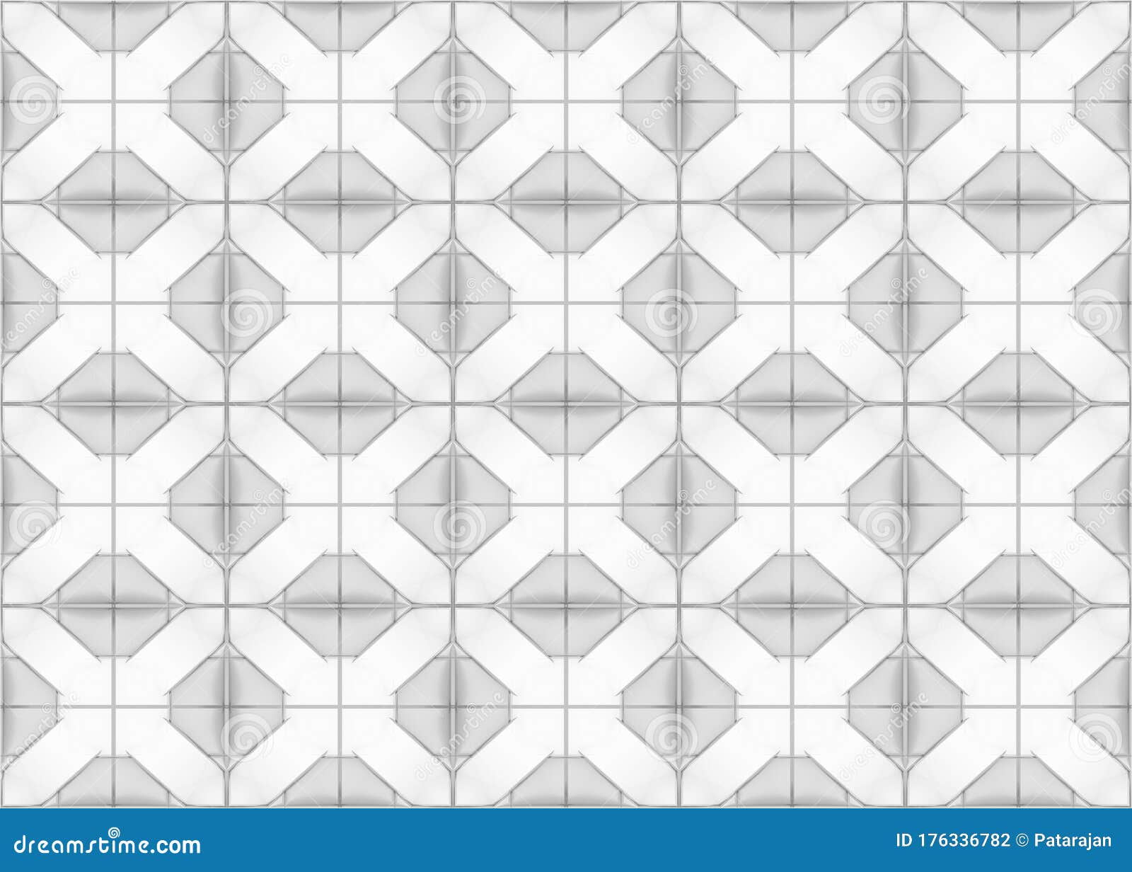 3d Rendering. Seamless White Geometric Grid Pattern Tile Texture Use ...