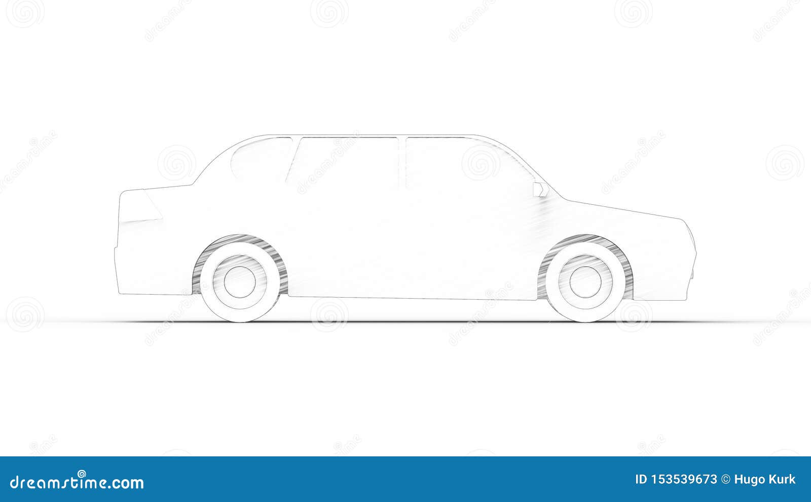 3d Rendering of a Sedan Car Model Isolated in Studio Background Stock ...