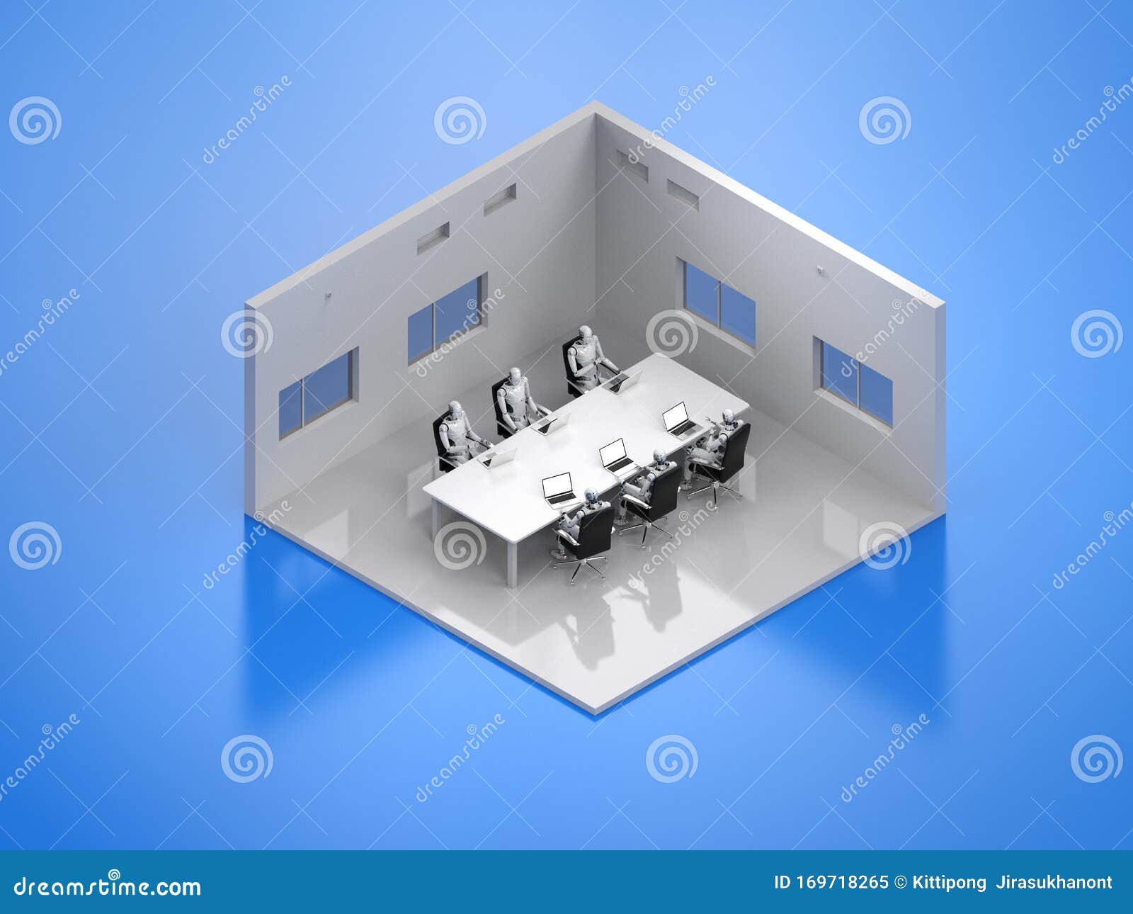 Conference room isometric stock illustration. Illustration of isometric ...