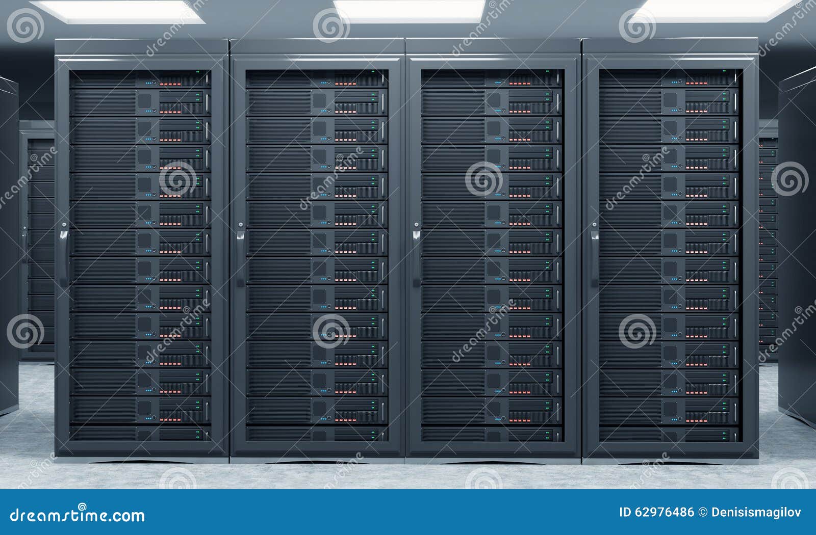3D Rendering of Server for Data Storage, Processing and Analysis Stock ...