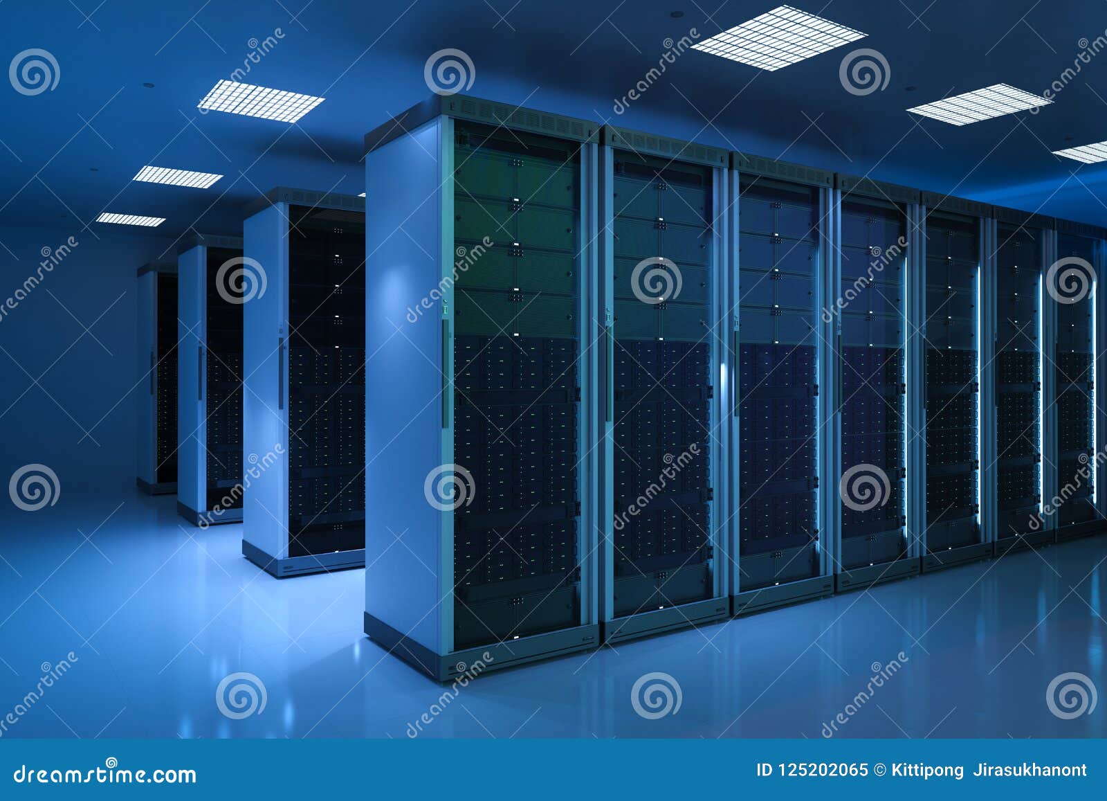 Interior server room stock illustration. Illustration of hosting ...