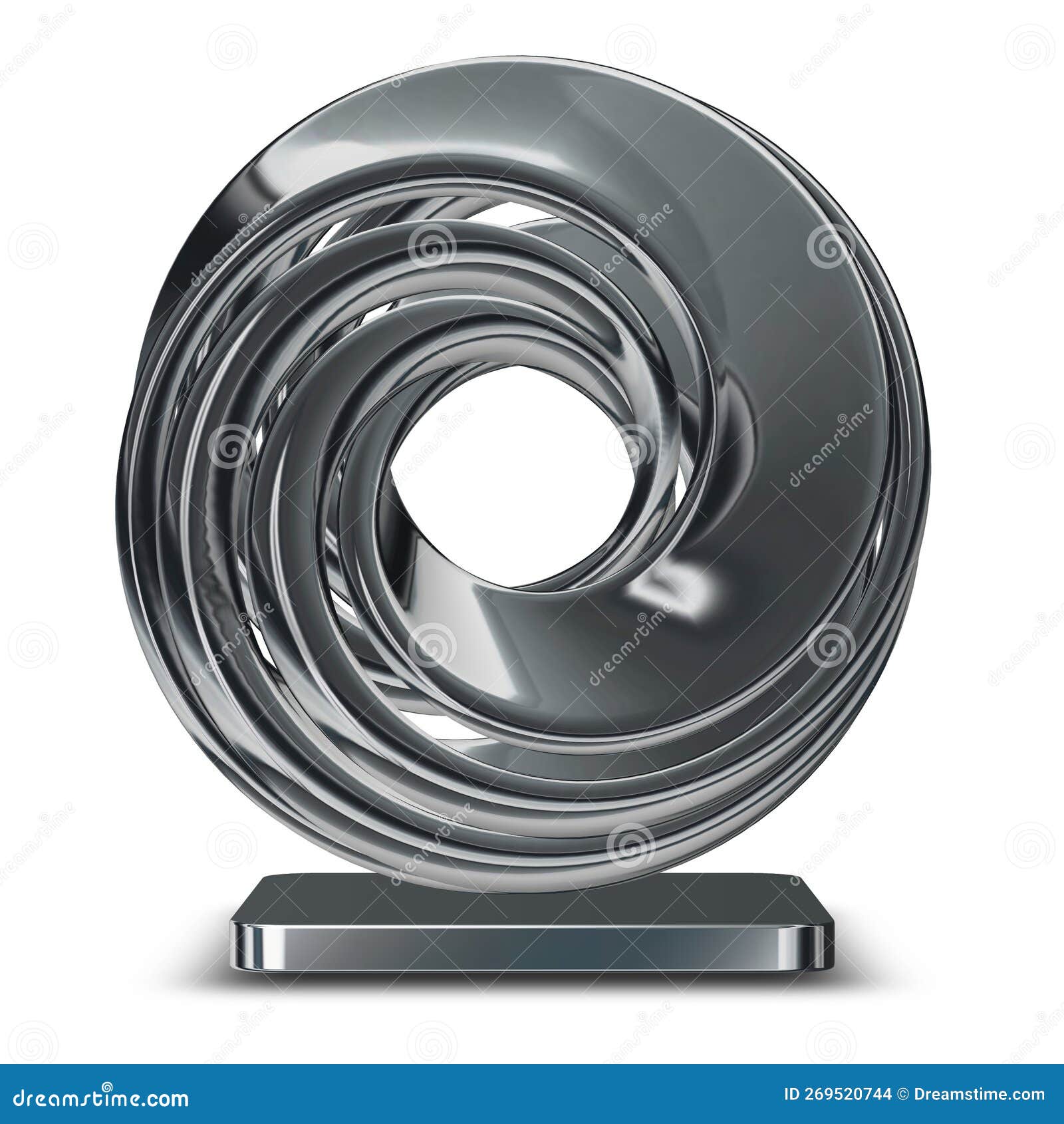 Silver Shape, Background, Unique Design, 3D Render, Geometric Figure ...