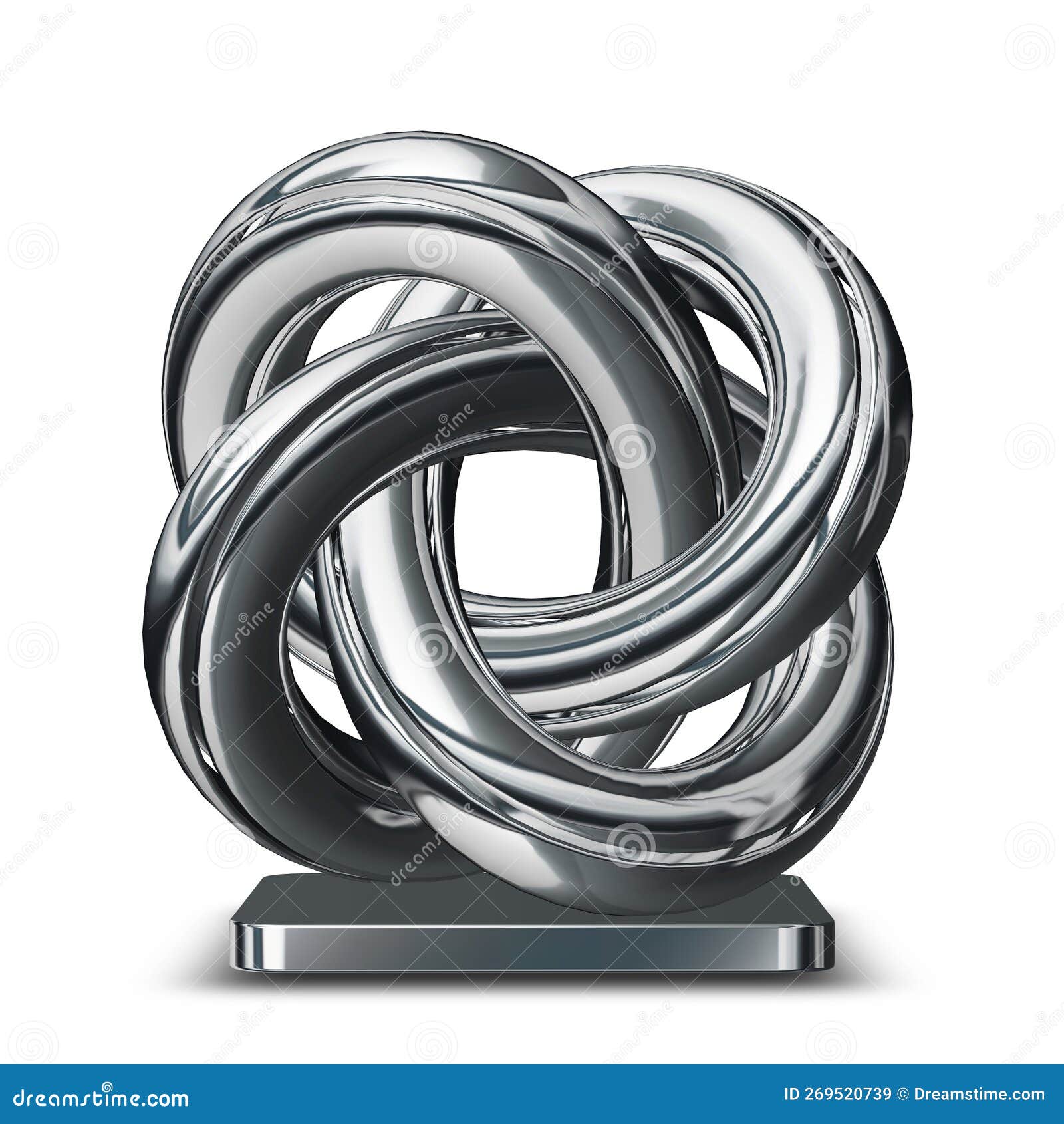 Silver Shape, Background, Unique Design, Geometric Figure, 3D Render ...