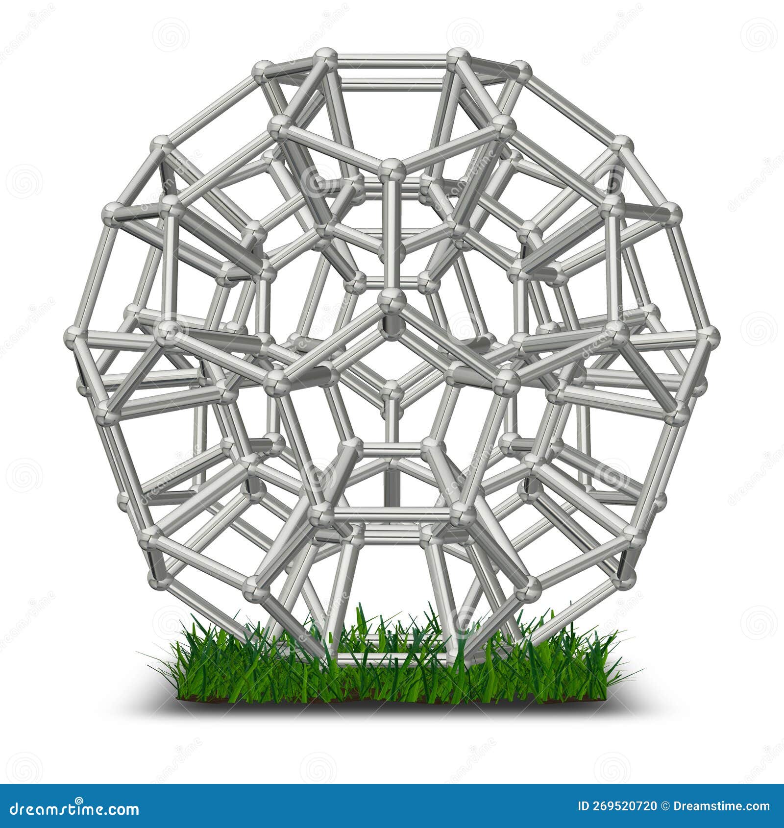 White Shape on the Grass, Background, Geometric Figure, Unique Design ...
