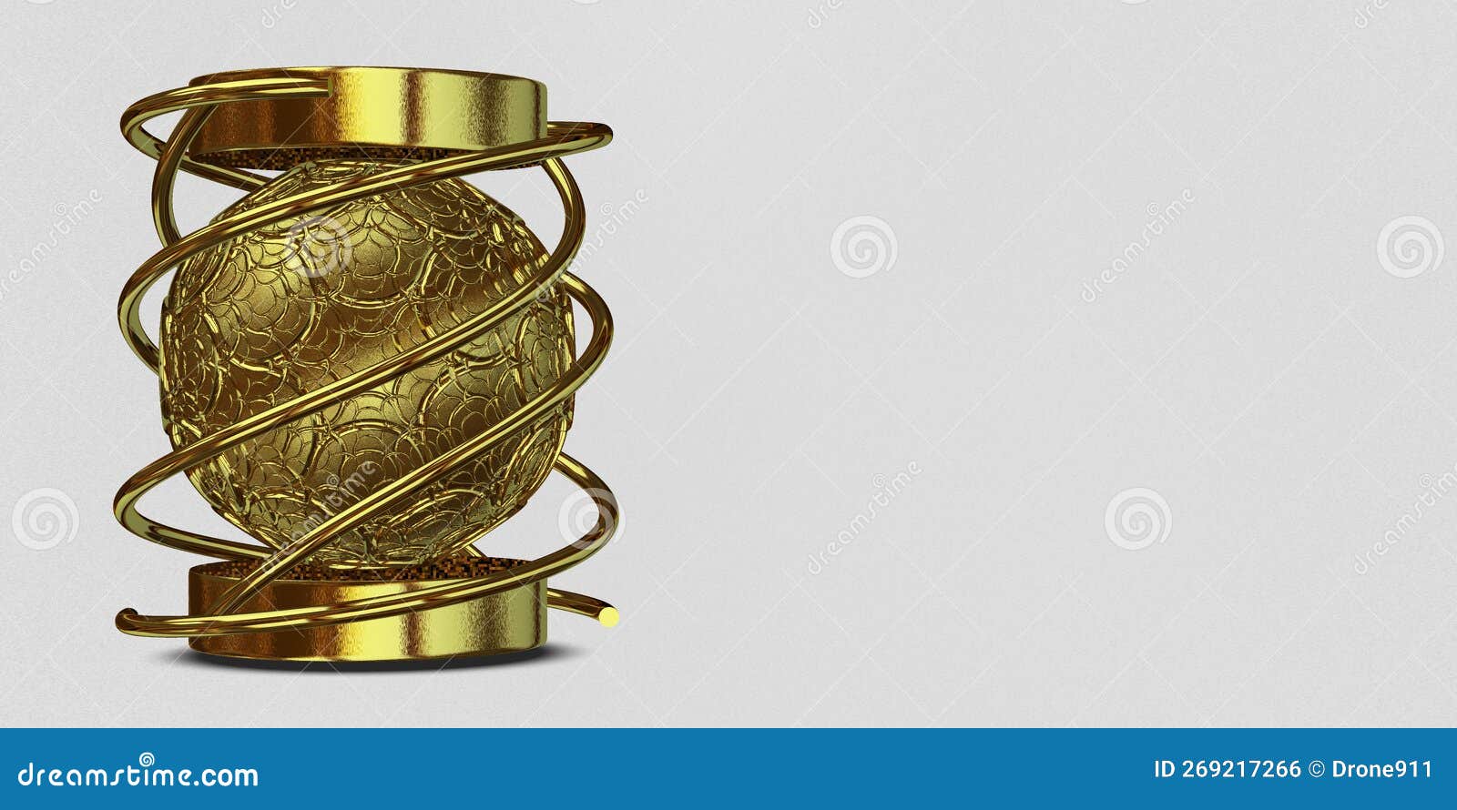 Geometric Shapes and Splines, Background. 3D Render Stock Illustration ...