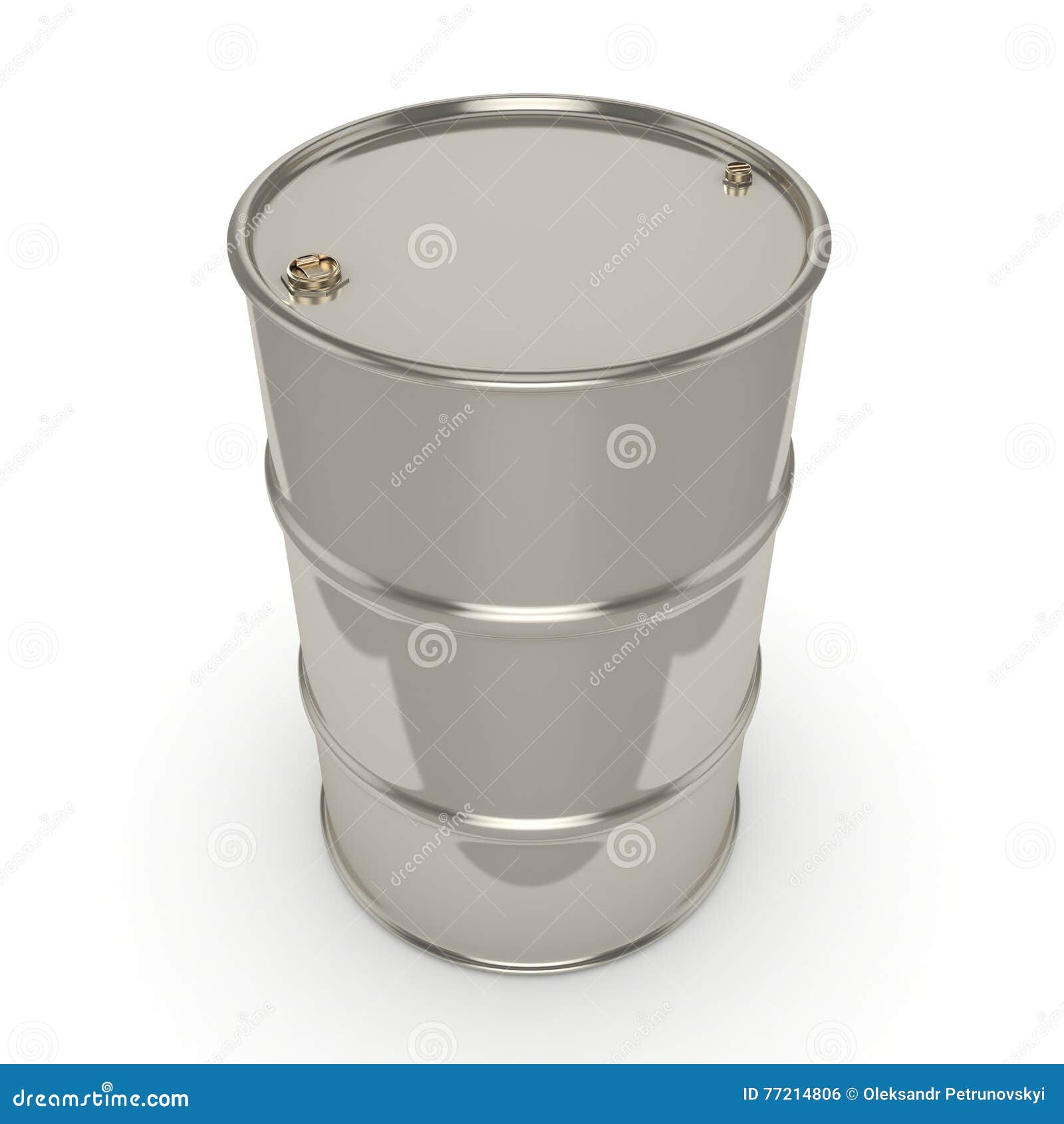 3D Rendering Shiny Chrome Barrel Stock Illustration - Illustration of ...