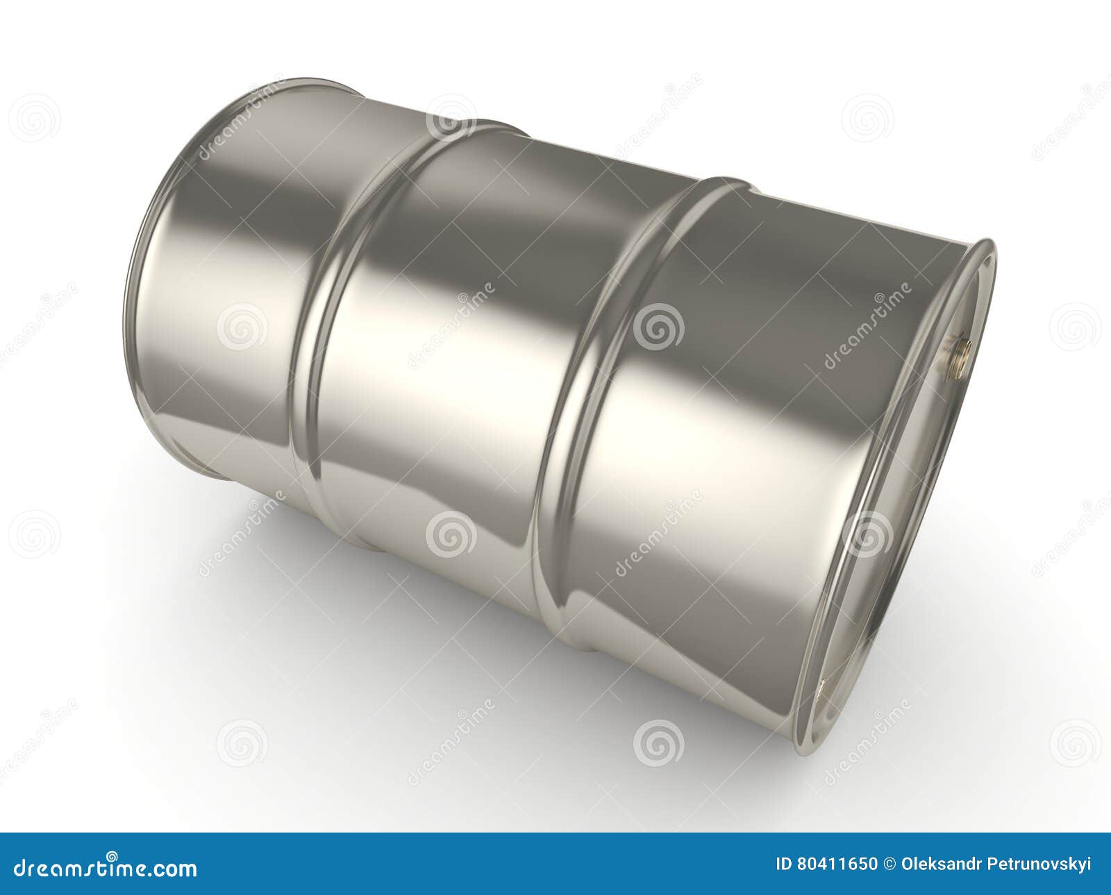 3D Rendering Shiny Chrome Barrel Stock Illustration - Illustration of ...