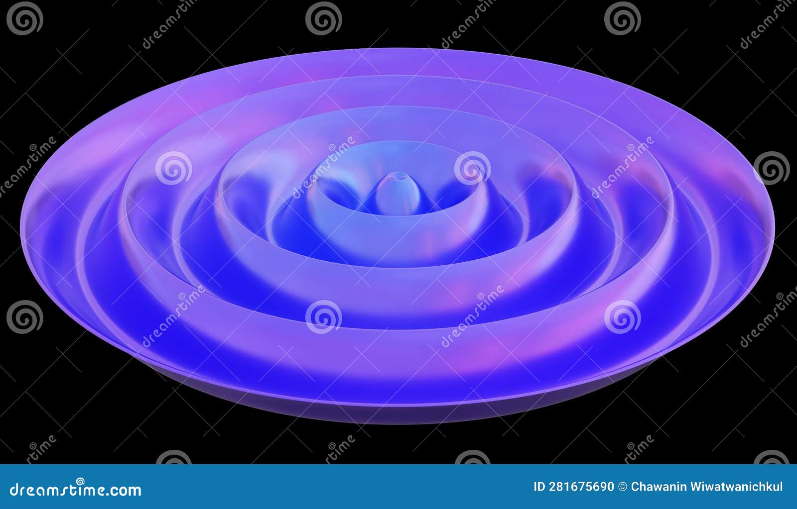3d Rendering of Shiny Purple Fabric Fold Like Water Drip. Stock Photo ...