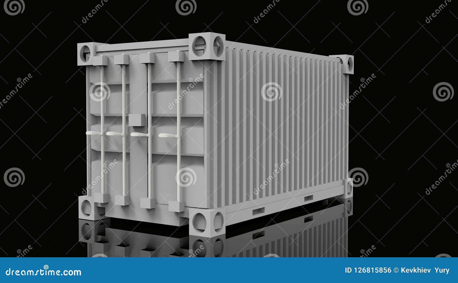3d Rendering of a Shipping Cargo Container Stock Illustration ...