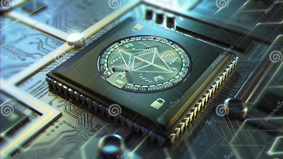 Ethereum Coin Embedded in Microchip Editorial Stock Photo ...