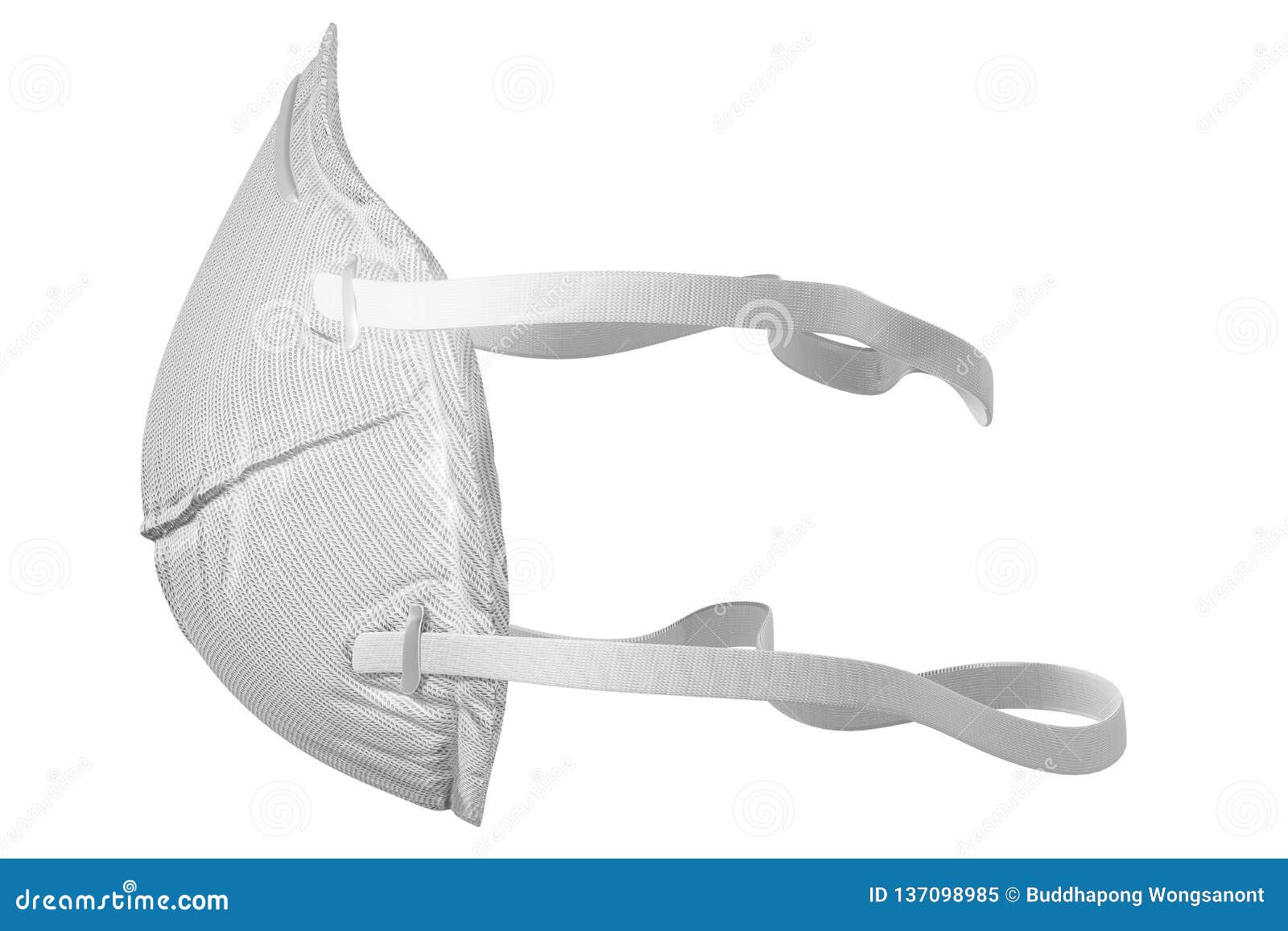 3d Rendering Side View of Protective Face Mask Isolated on White ...