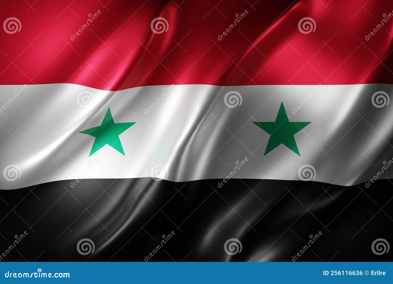 Syria 3d flag stock illustration. Illustration of country - 256116636