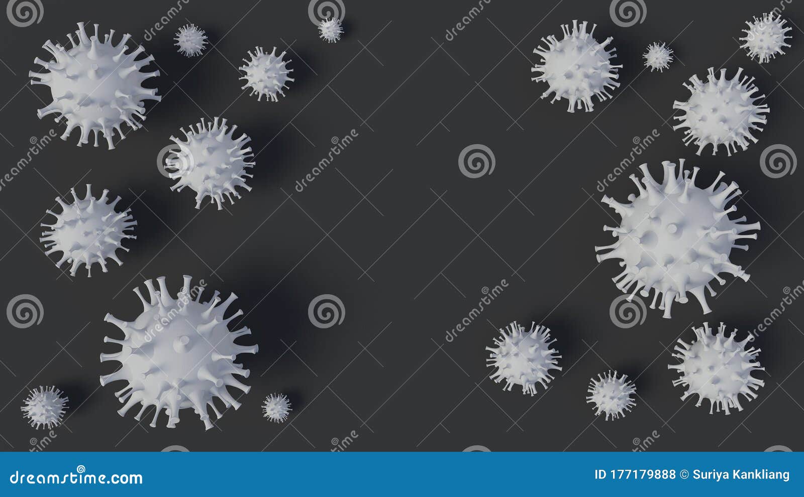 3d Rendering of Simple Covid-19 Virus Model Stock Illustration ...