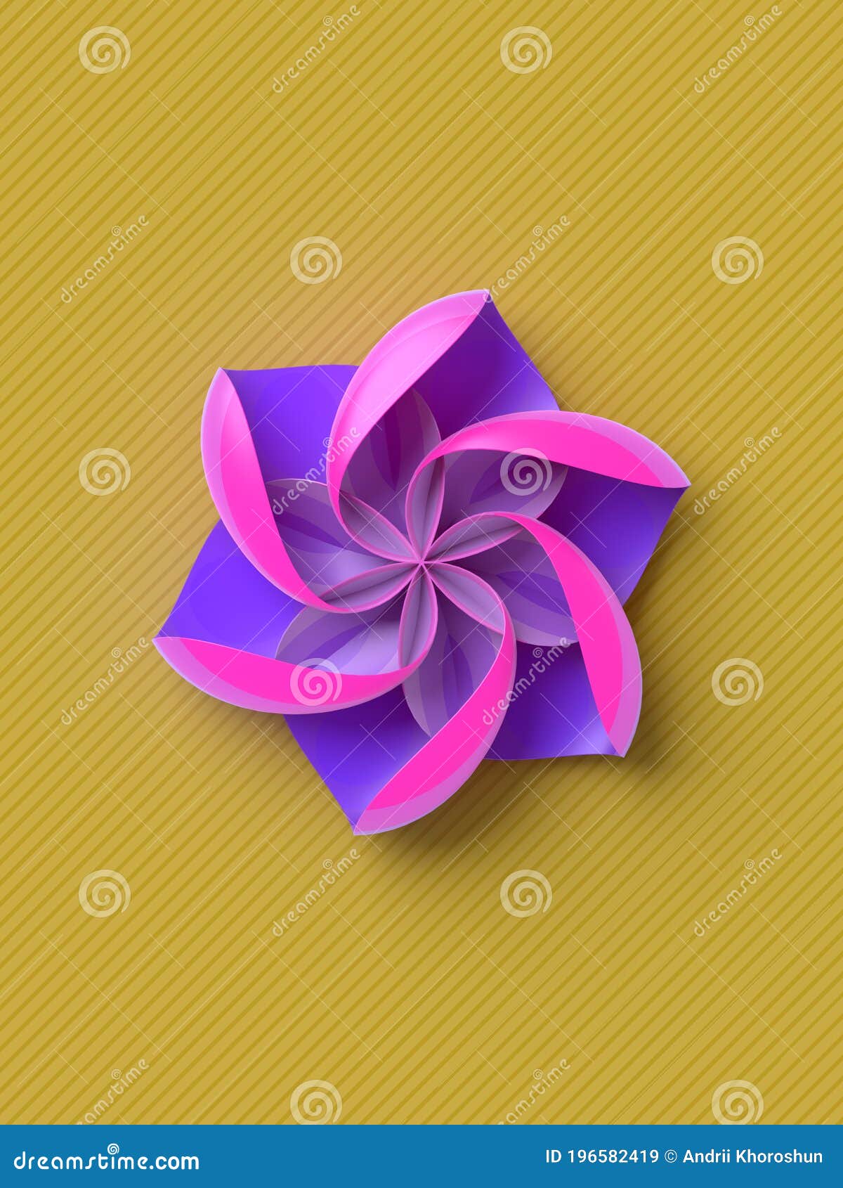 3d Rendering Simple Geometric Stylized Flower in Modern Style. Trendy ...