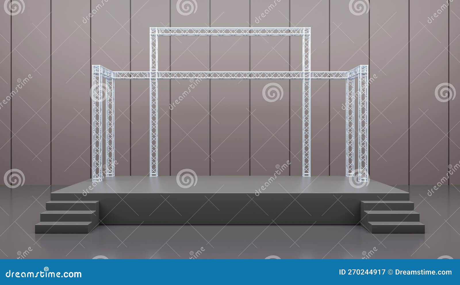 3D Rendering of Simple Stage Design and Truss System for Presentation ...