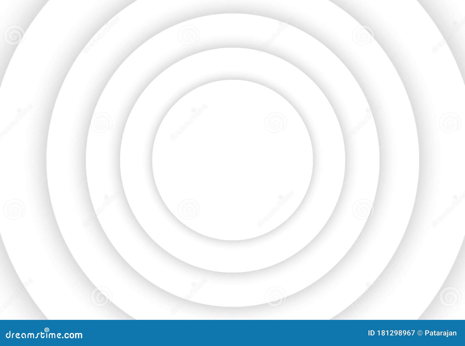 3d Rendering. Simple White Circle Paper Layer Art Wall Background ...