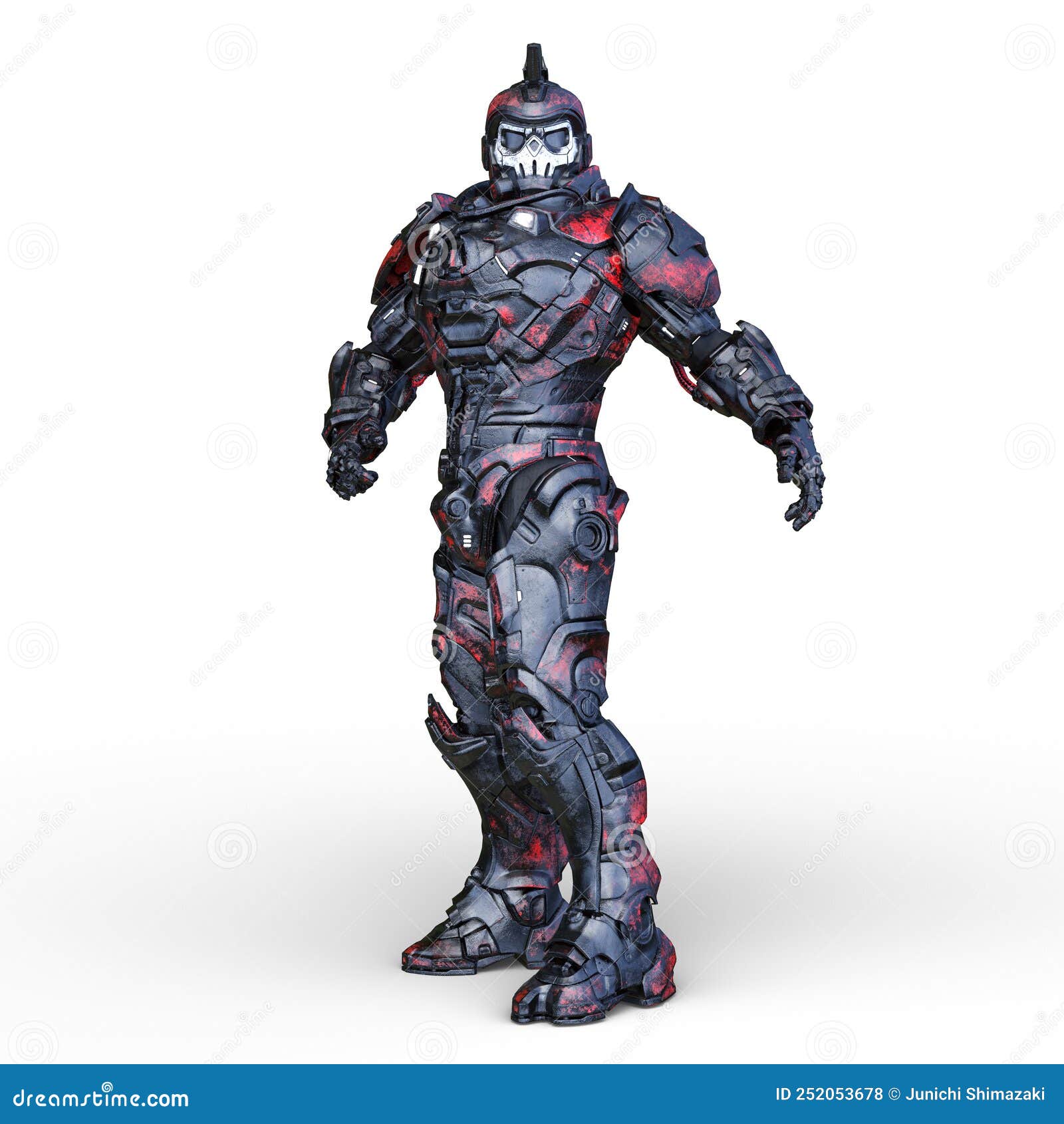 3D Rendering of a Skeletal Face Robot Stock Illustration - Illustration ...