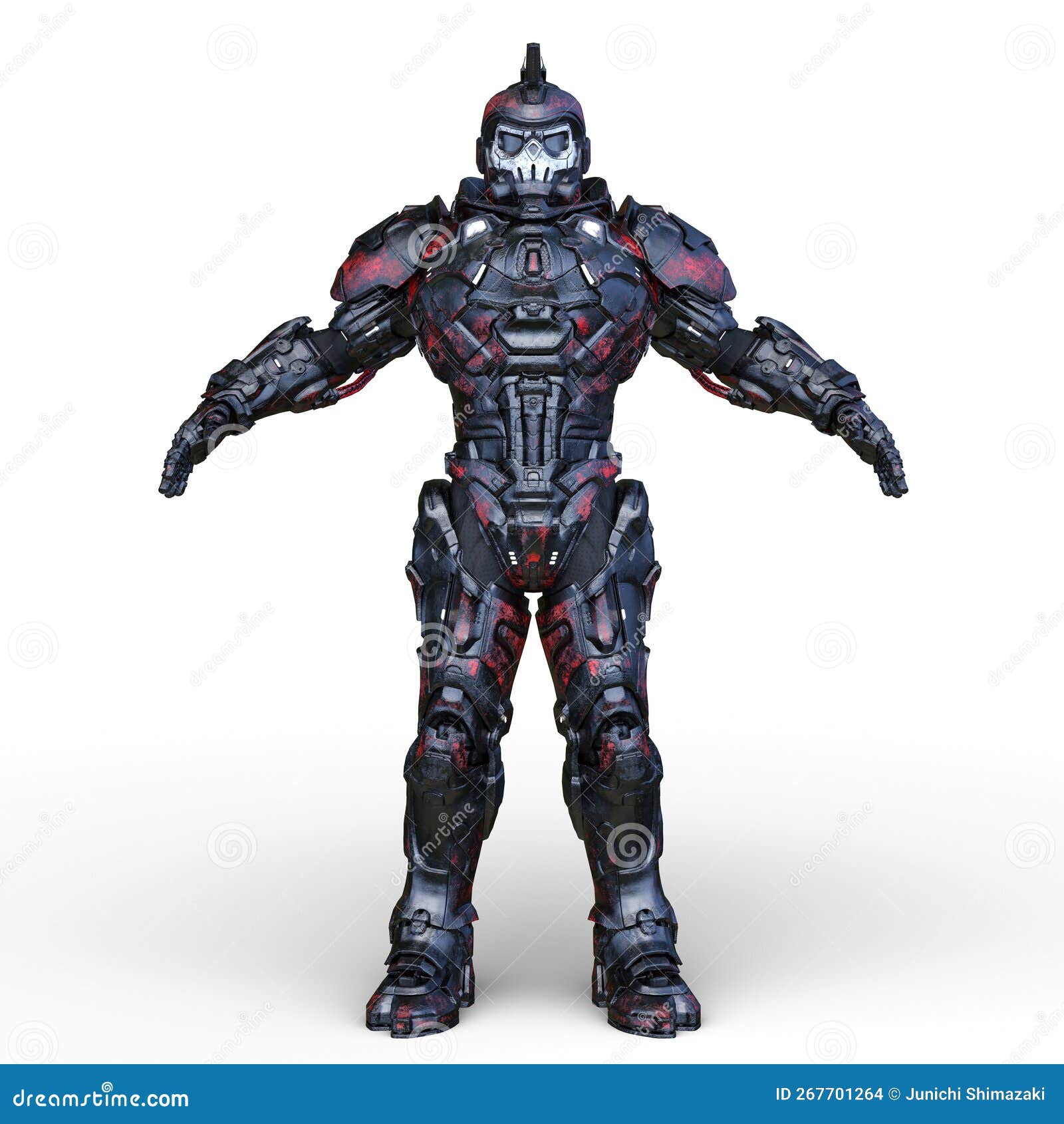 3D Rendering of a Skeletal Face Robot Stock Illustration - Illustration ...