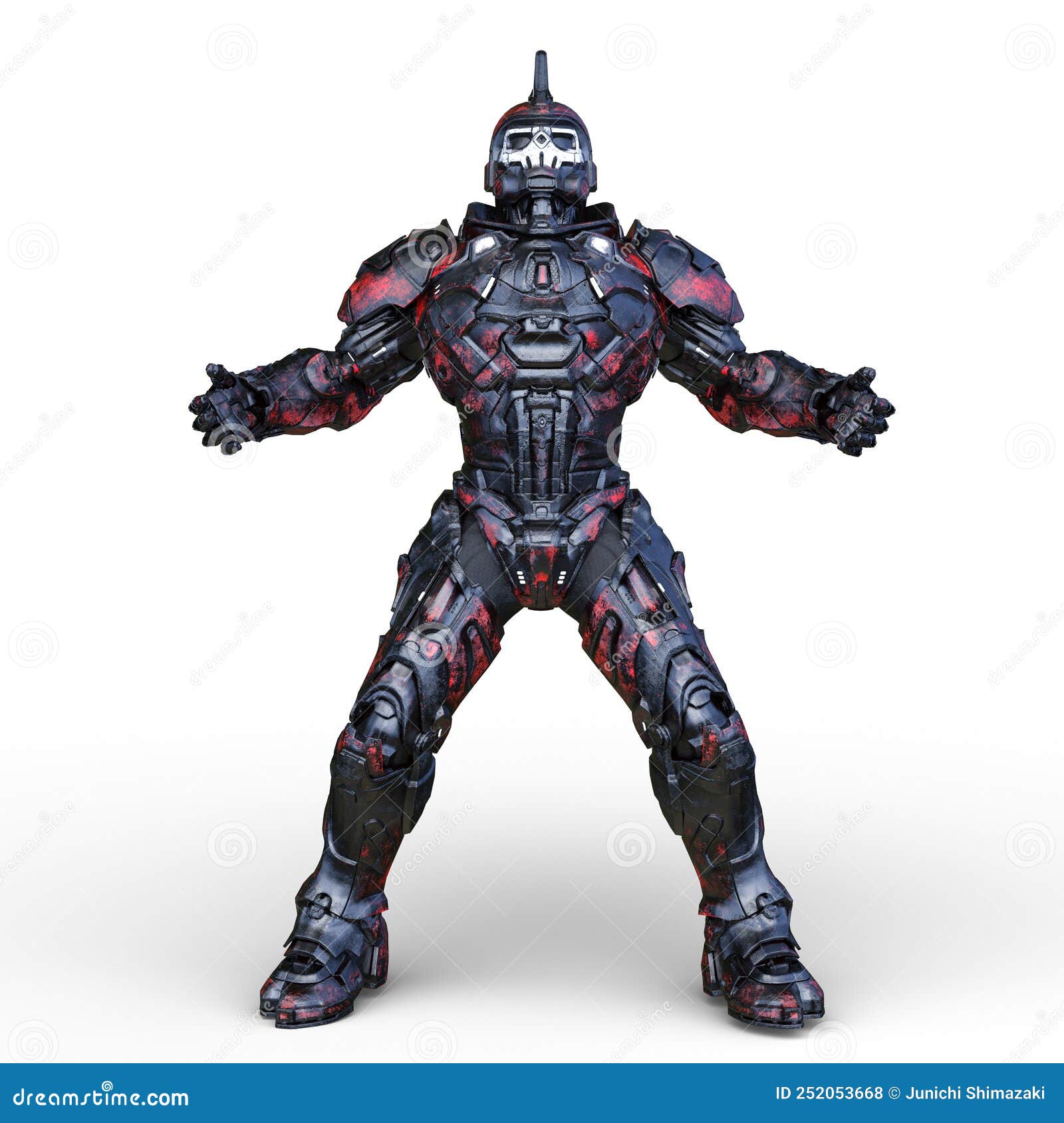 3D Rendering of a Skeletal Face Robot Stock Illustration - Illustration ...