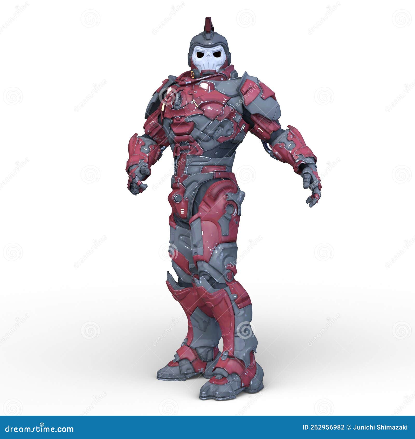 3D Rendering of a Skeletal Face Robot Stock Illustration - Illustration ...