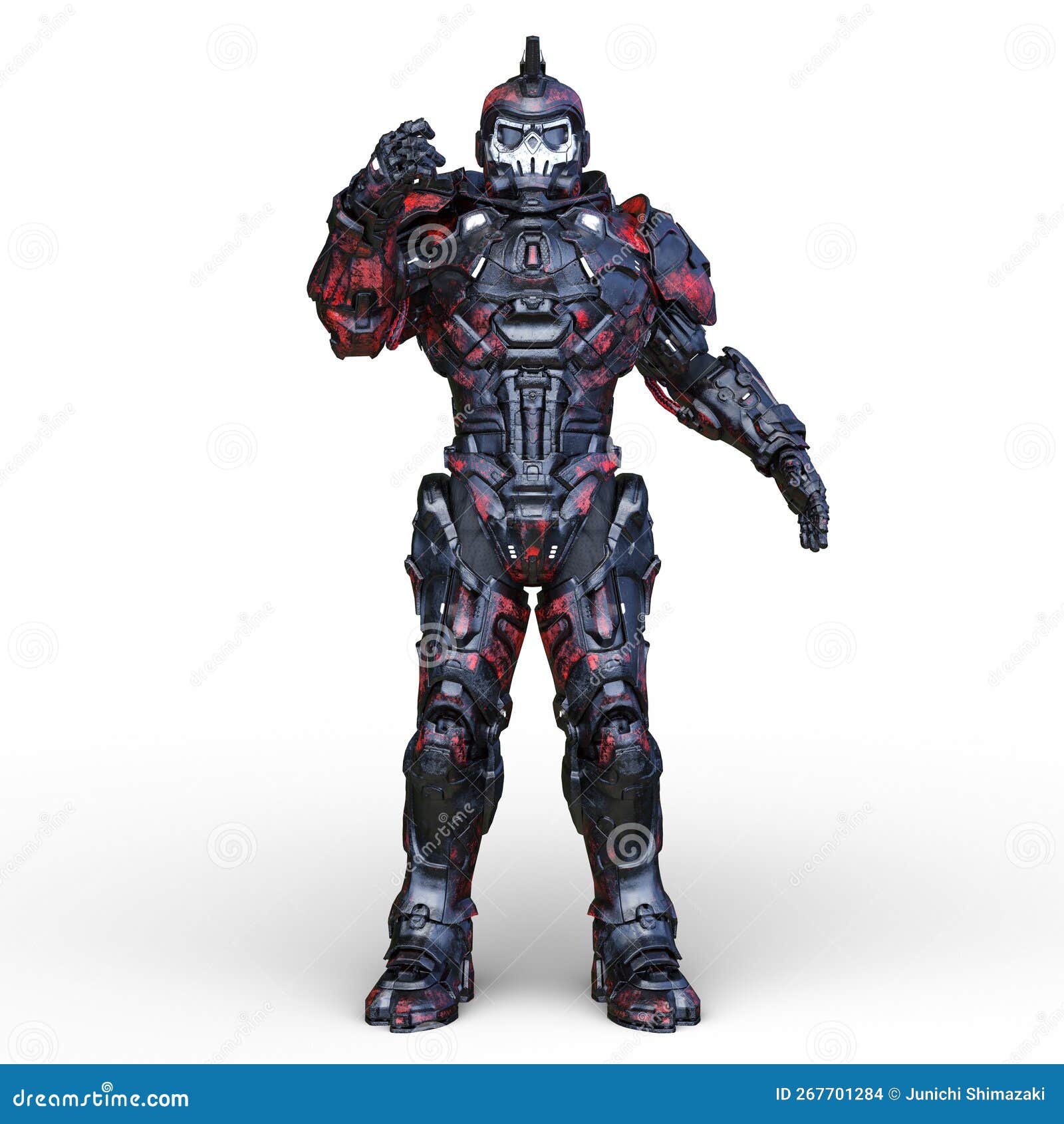 3D Rendering of a Skeletal Face Robot Stock Illustration - Illustration ...