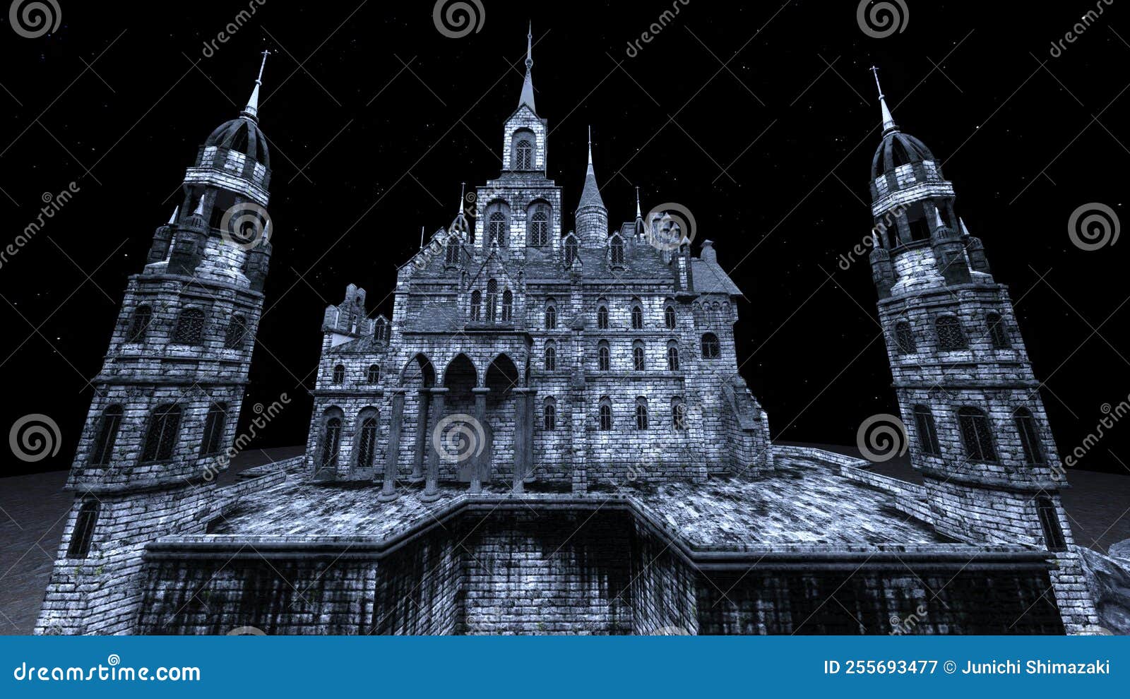 3D Rendering of the Skeleton Castle Stock Illustration - Illustration ...