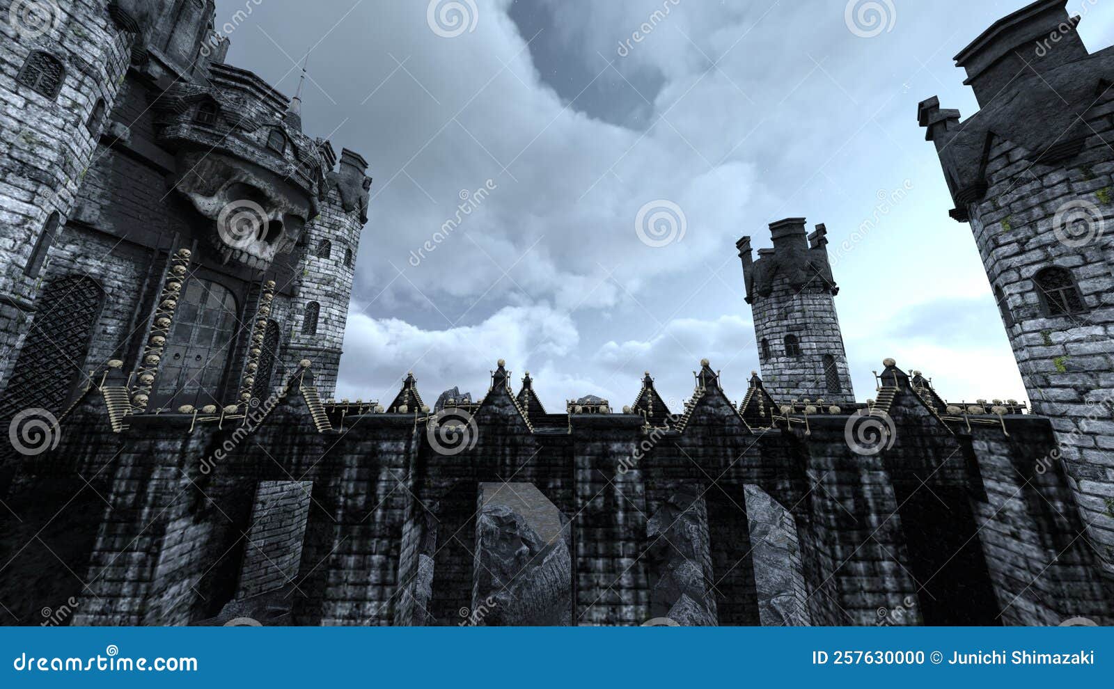 3D Rendering of the Skeleton Castle Stock Illustration - Illustration ...