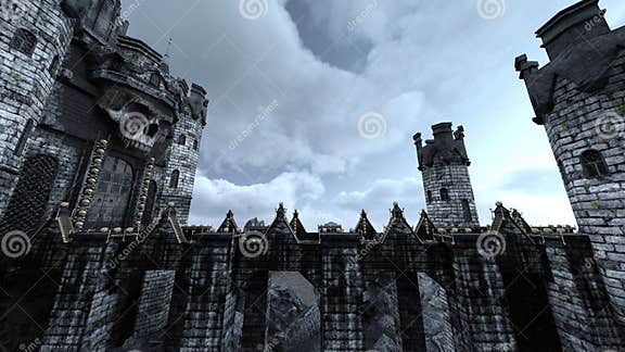 3D Rendering of the Skeleton Castle Stock Illustration - Illustration ...