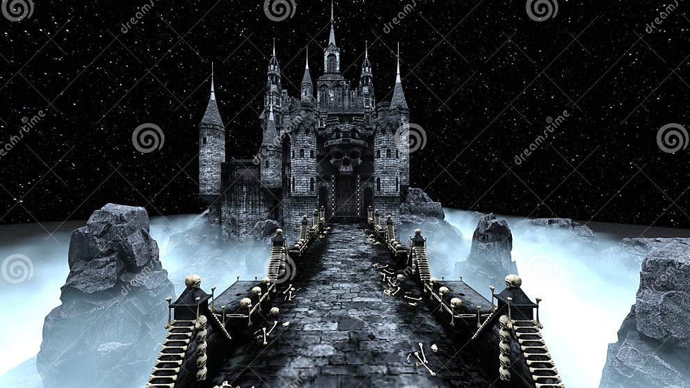 3D Rendering of the Skeleton Castle Stock Illustration - Illustration ...