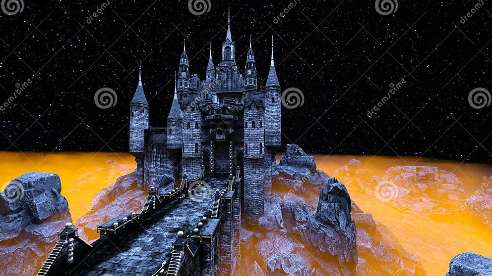 3D Rendering of the Skeleton Castle Stock Illustration - Illustration ...