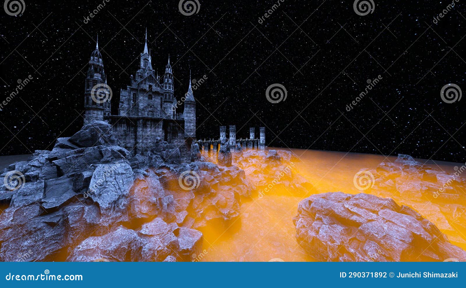 3D Rendering of the Skeleton Castle Stock Illustration - Illustration ...