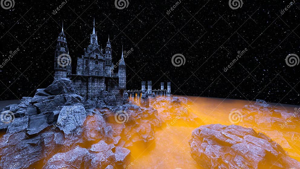3D Rendering of the Skeleton Castle Stock Illustration - Illustration ...