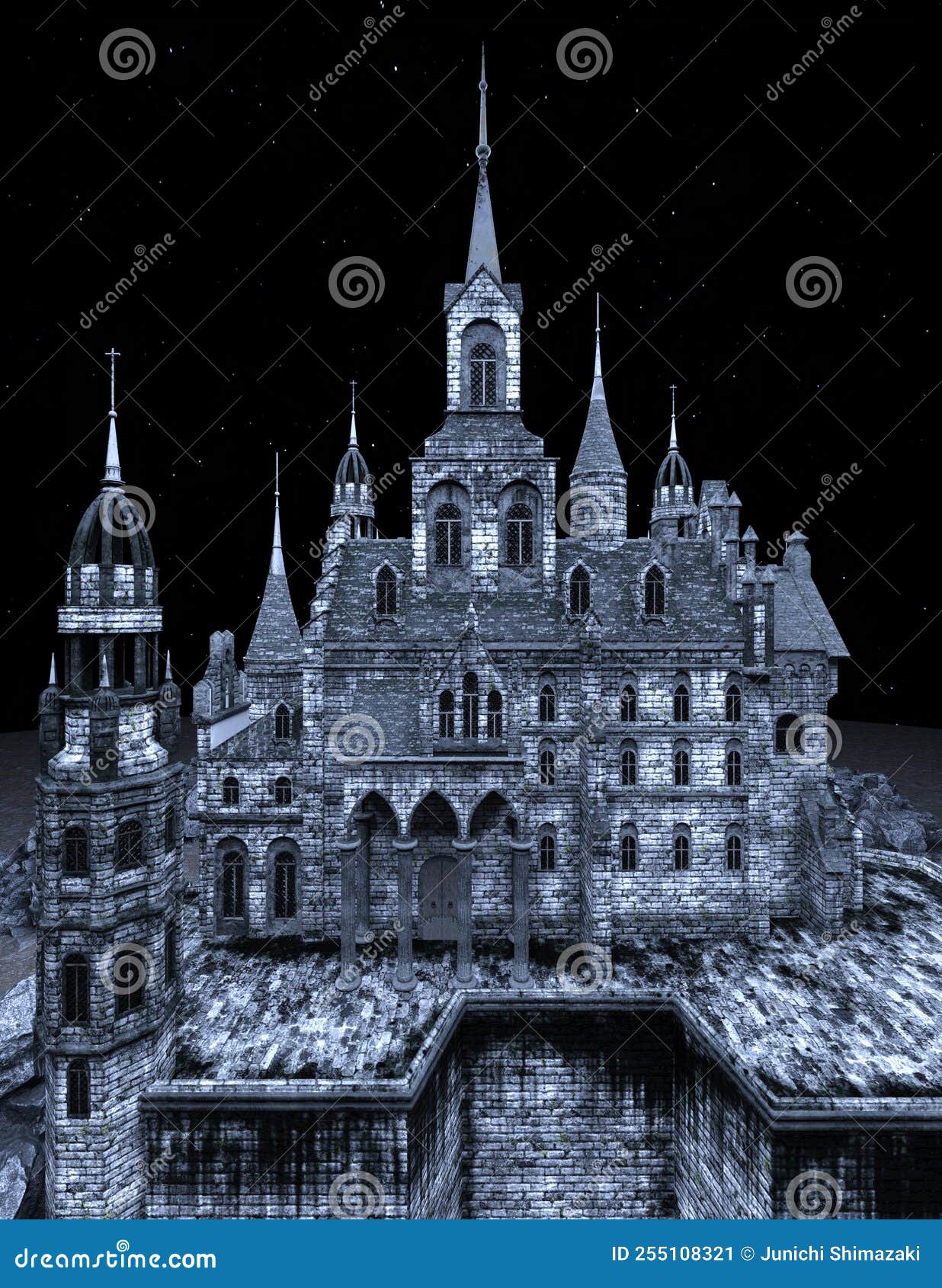3D Rendering of the Skeleton Castle Stock Illustration - Illustration ...