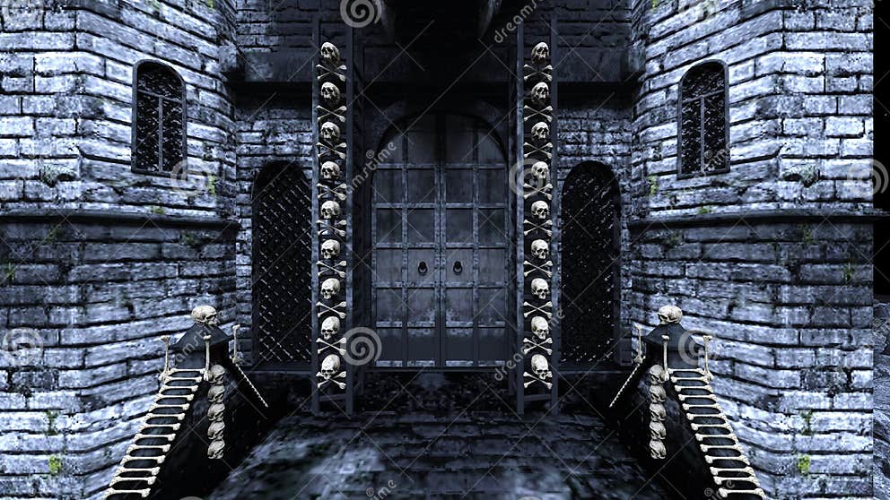 3D Rendering of the Skeleton Castle Stock Illustration - Illustration ...