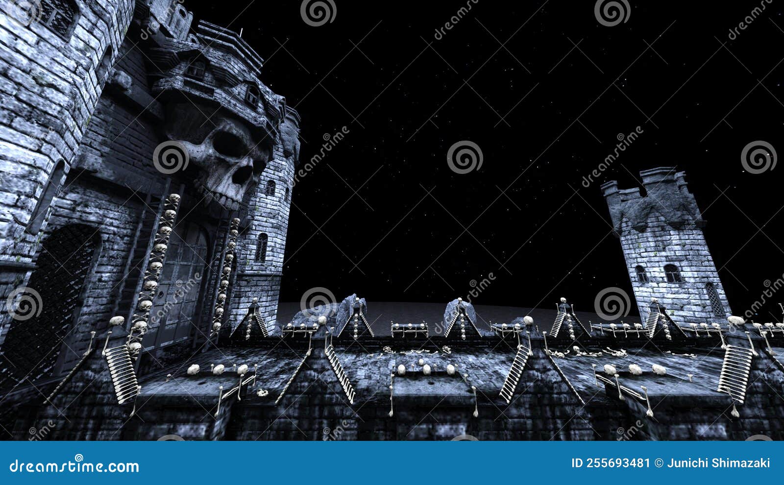 3D Rendering of the Skeleton Castle Stock Illustration - Illustration ...