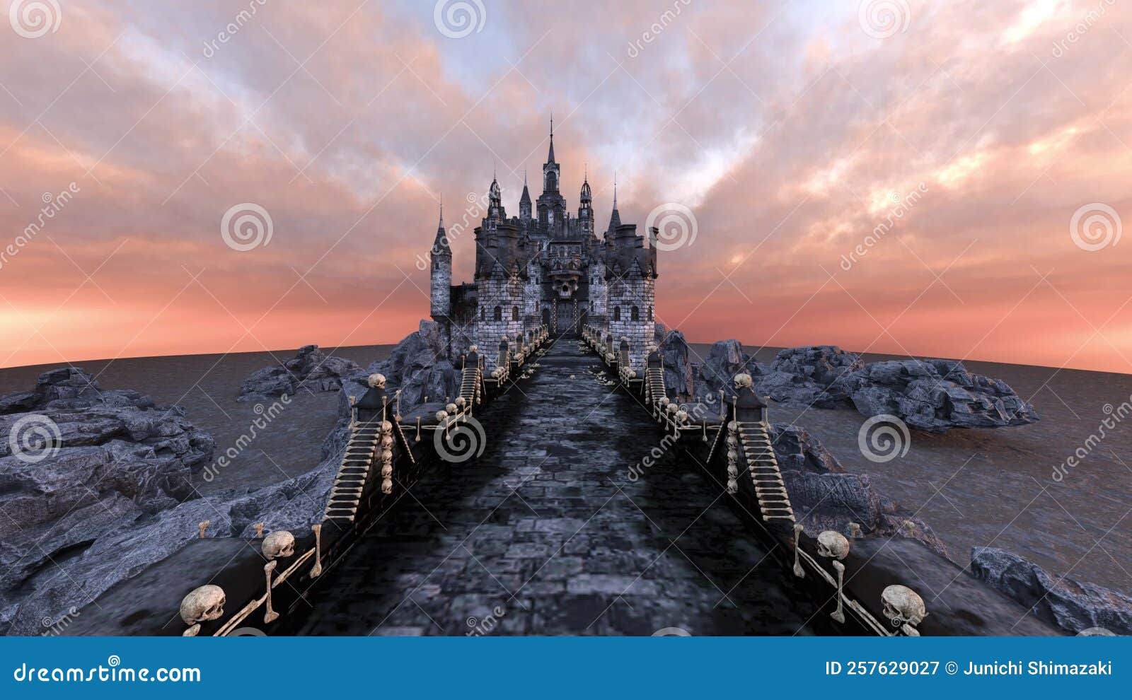 3D Rendering of the Skeleton Castle Stock Video - Video of luxury ...
