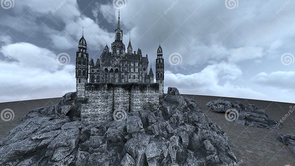 3D Rendering of the Skeleton Castle Stock Illustration - Illustration ...