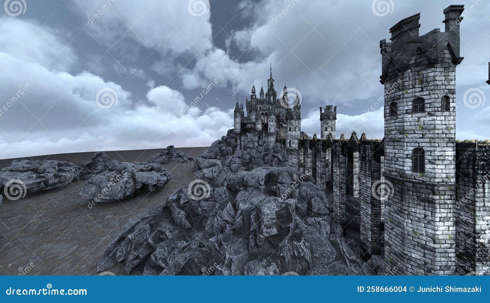 3D Rendering of the Skeleton Castle Stock Illustration - Illustration ...