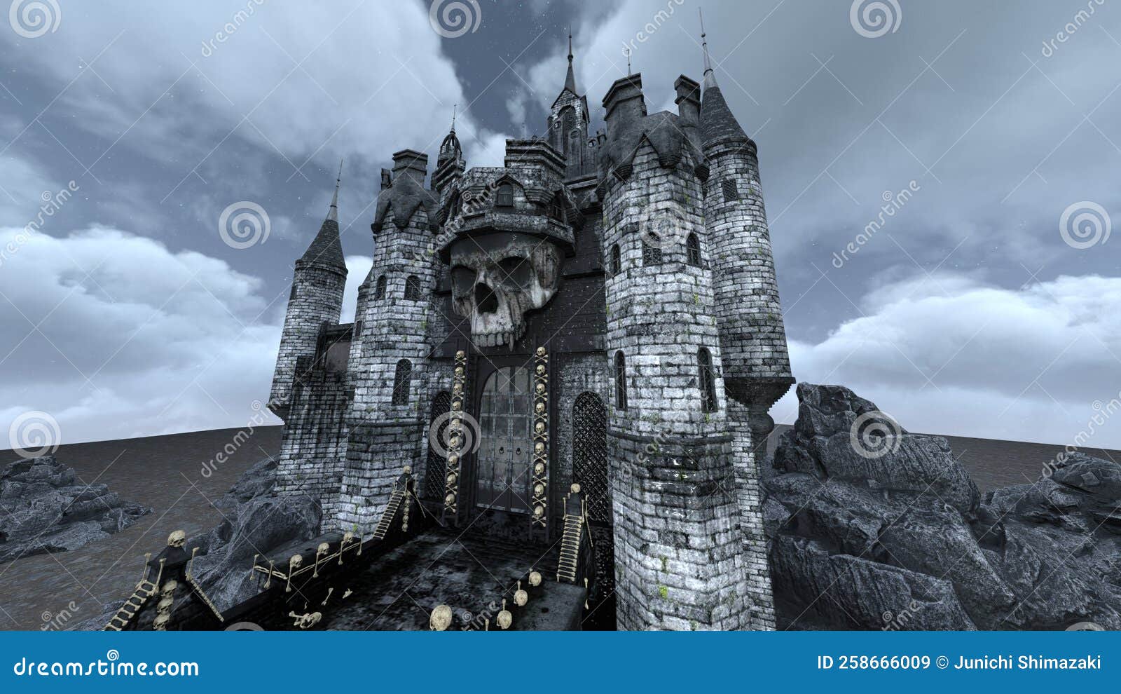 3D Rendering of the Skeleton Castle Stock Illustration - Illustration ...