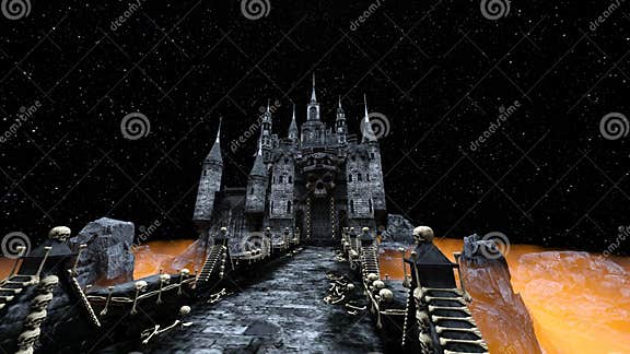 3D Rendering of the Skeleton Castle Stock Illustration - Illustration ...